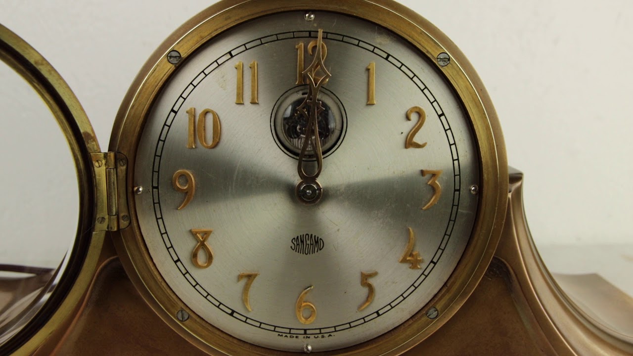 Hamilton Sangamo Bronze Clock - YouTube