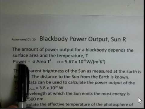 Calculate Sun's Radius Using Blackbody Formulas - YouTube