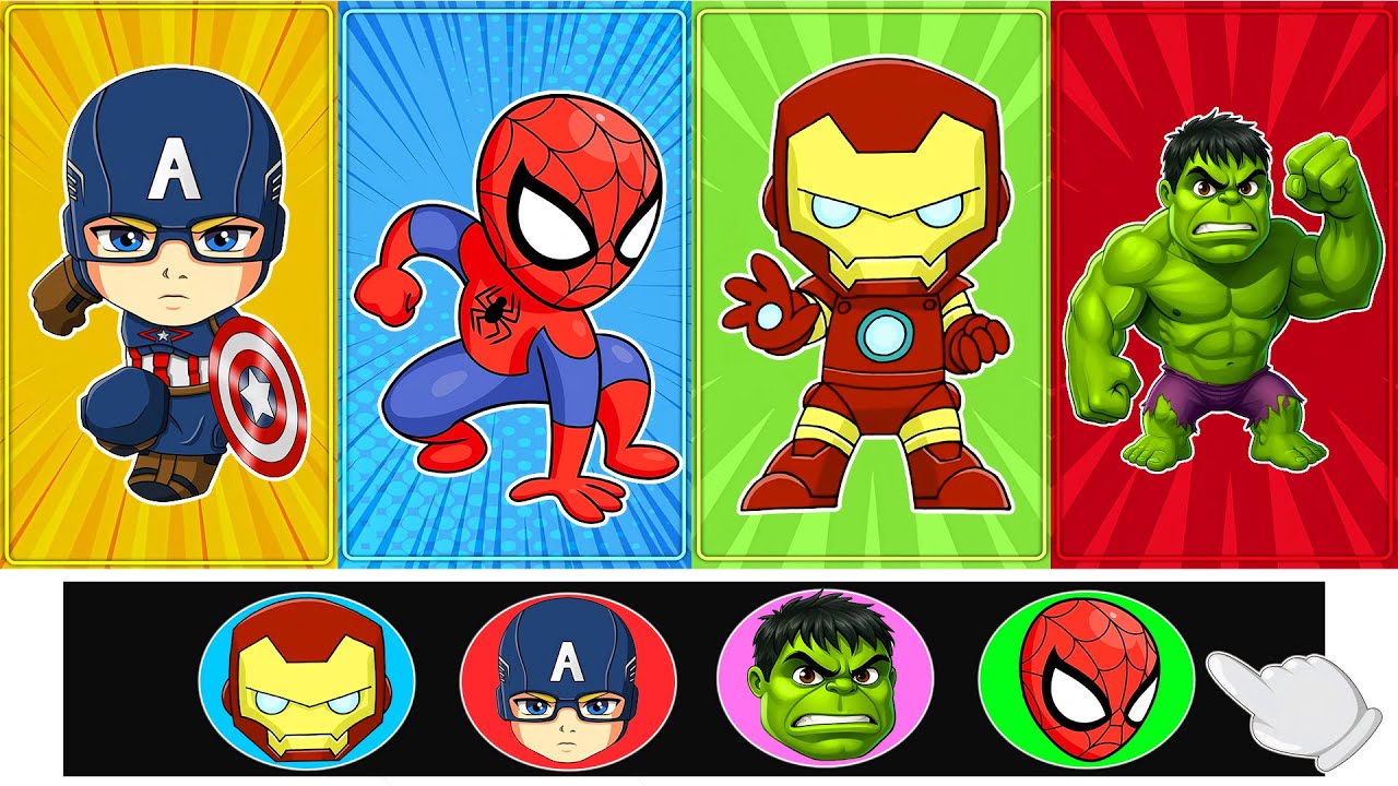Superhero Mix-Up Challenge! Can You Match Spider-Man, Hulk, Iron Man ...