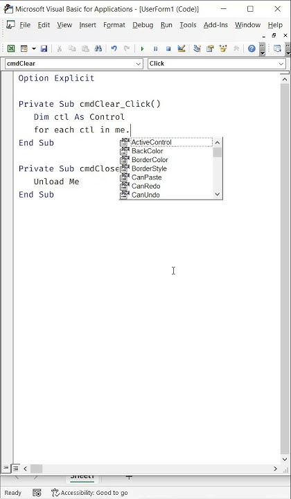 VBA Clear TextBox - YouTube