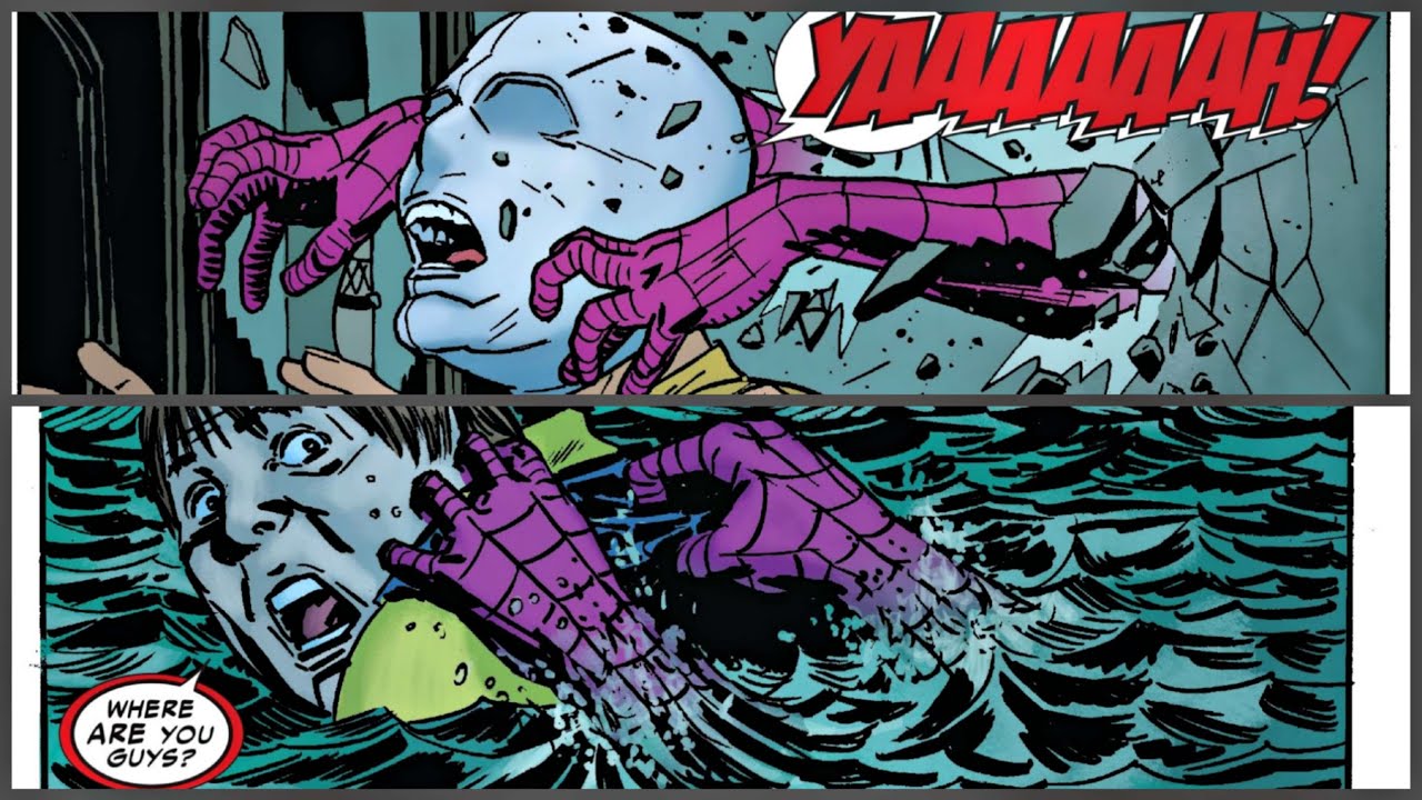 Spiderman Snaps Breaks Shocker's Arm Rips A Whole Deck In Half - YouTube