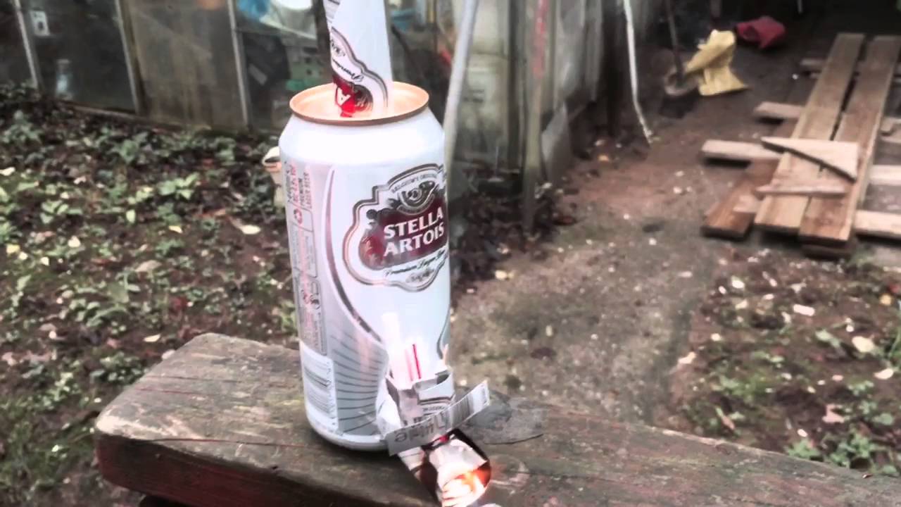 Beer-can Rocket Stove - YouTube