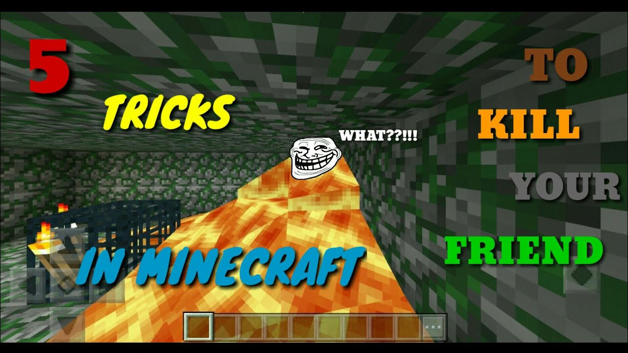 5 WAYS TO KILL YOUR FRIEND IN MINECRAFT | TUTORIAL - YouTube