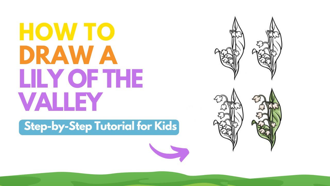 How to Draw Lily of the Valley 🌿 | Easy Step-by-Step Flower Drawing for ...