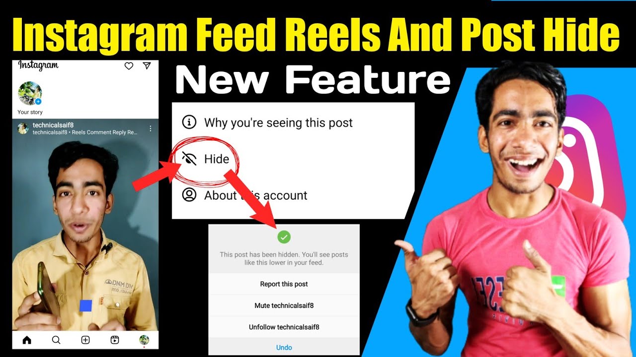 Instagram Your Feed Reels And Post Hide New Feature | How To Hide Reels ...