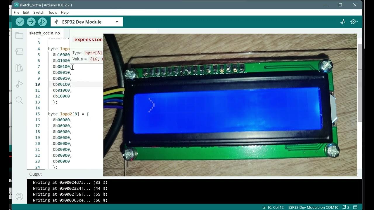 Membuat karakter khusus di lcd 16x2 I2C dengan Arduino IDE - YouTube