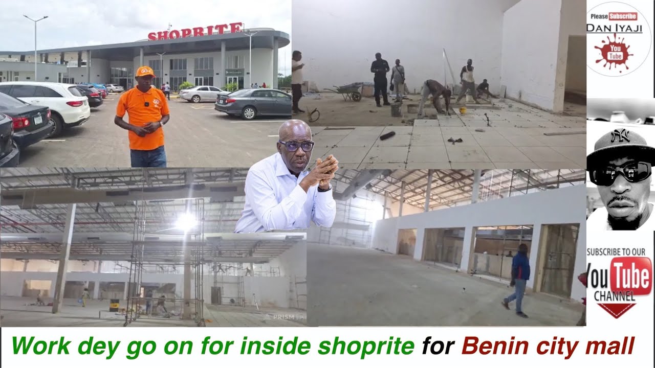 Work dey go on for inside shoprite for Benin city mall - YouTube