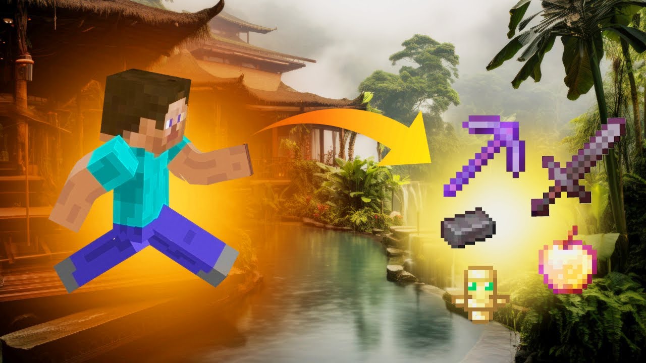 Minecraft, But Jumping Drops OP Items... - YouTube