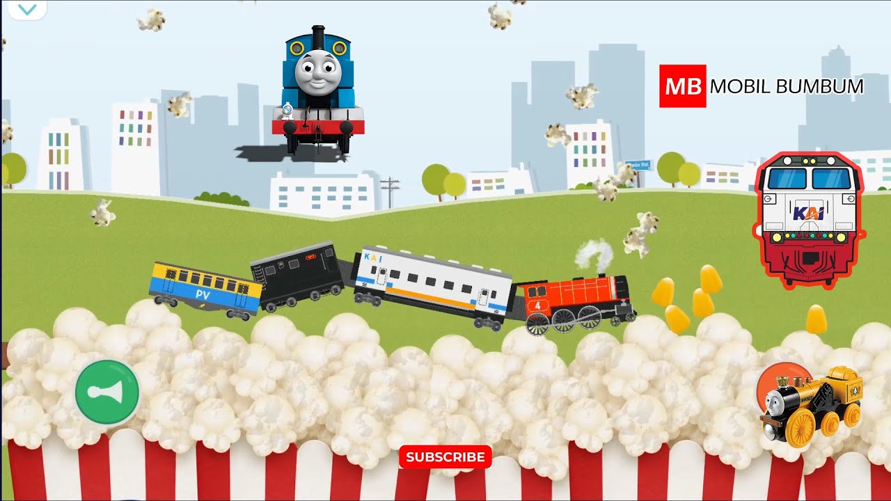 Mobile train game simulator - Kereta api lokomotif merah menabrak ...
