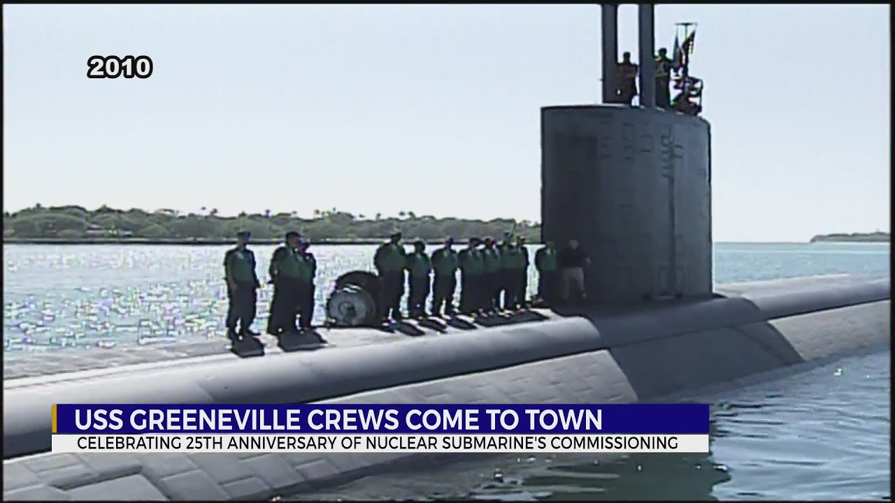 Greeneville celebrates 25th anniversary launch of USS Greeneville - YouTube