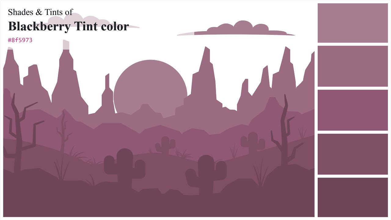 Shades & Tints of Blackberry Tint color #8f5973 A Warm Red color ...