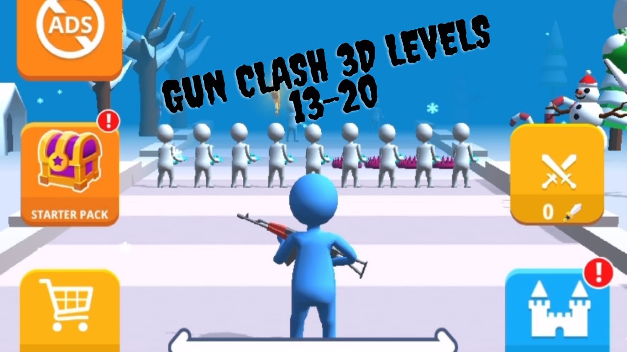 GUN CLASH 3D - GAMEPLAY WALKTHROUGH - İOS - ANDROİD - LEVELS 13-20 ...