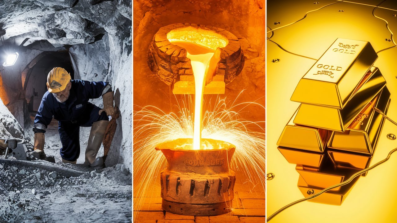 How Gold is Made! From Deep Earth to Shiny Gold Bars - YouTube