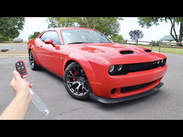 Red Dodge Challenger Hellcat