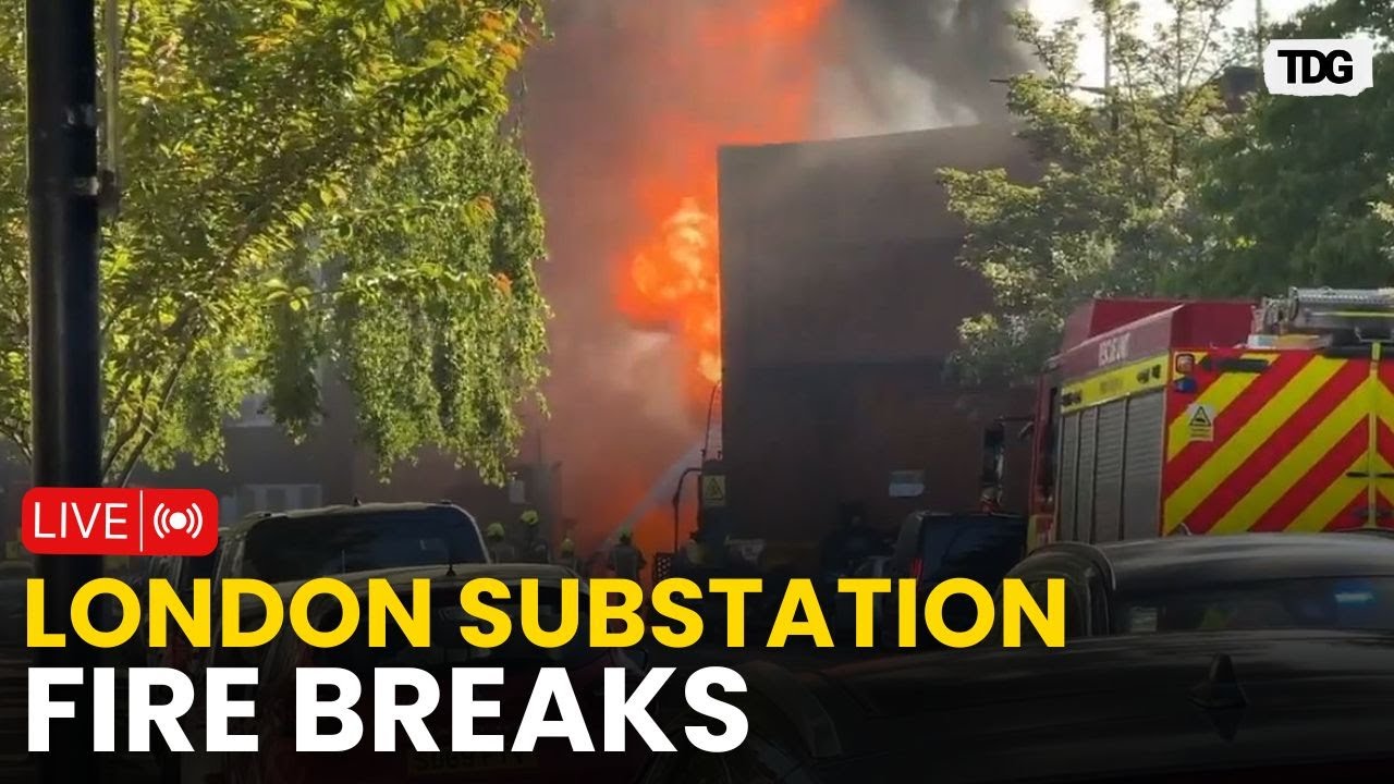London Fire Live: Massive Fire at London Substation | Black Smoke ...