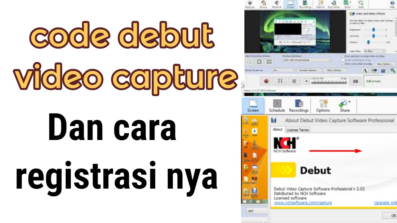 Cara Registrasi aplikasi debut video capture - YouTube