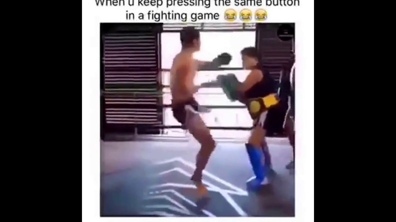 When you keep pressing the same button in a fighting game! - YouTube