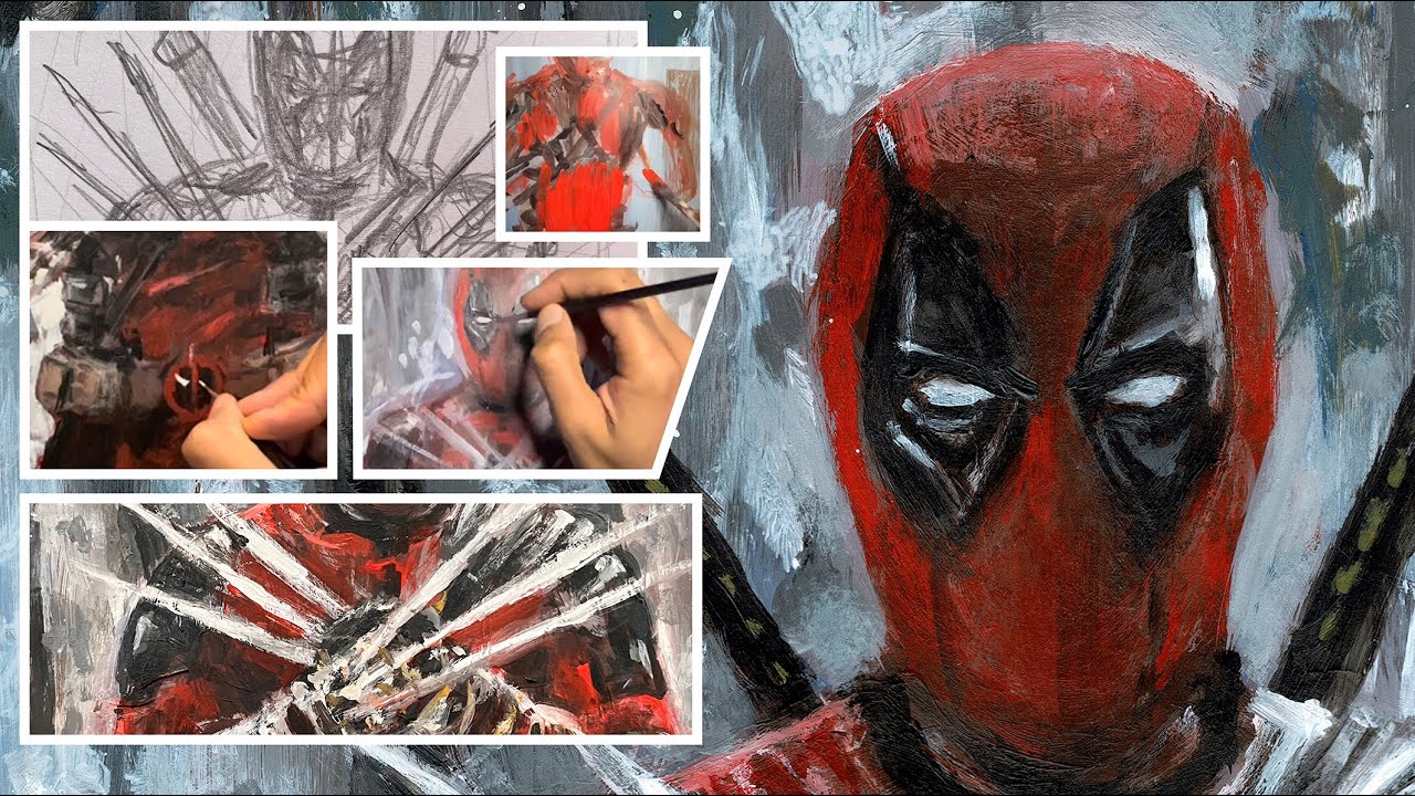 Deadpool Time-Lapse Painting (Deadpool & Wolverine) - YouTube