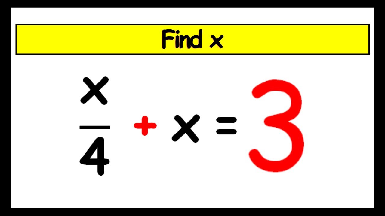 🔴Nice Algebra Equations | Find the Value Of X - YouTube