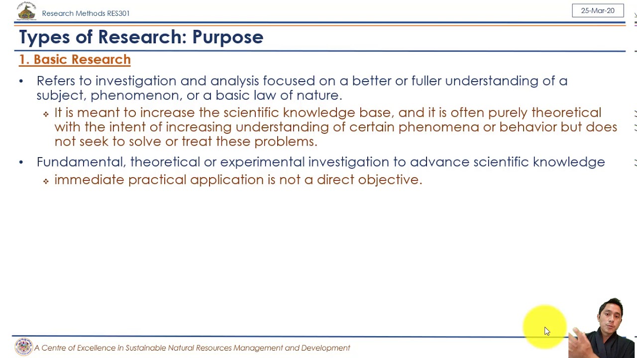 Types of Research: Part I Research Purpose - YouTube