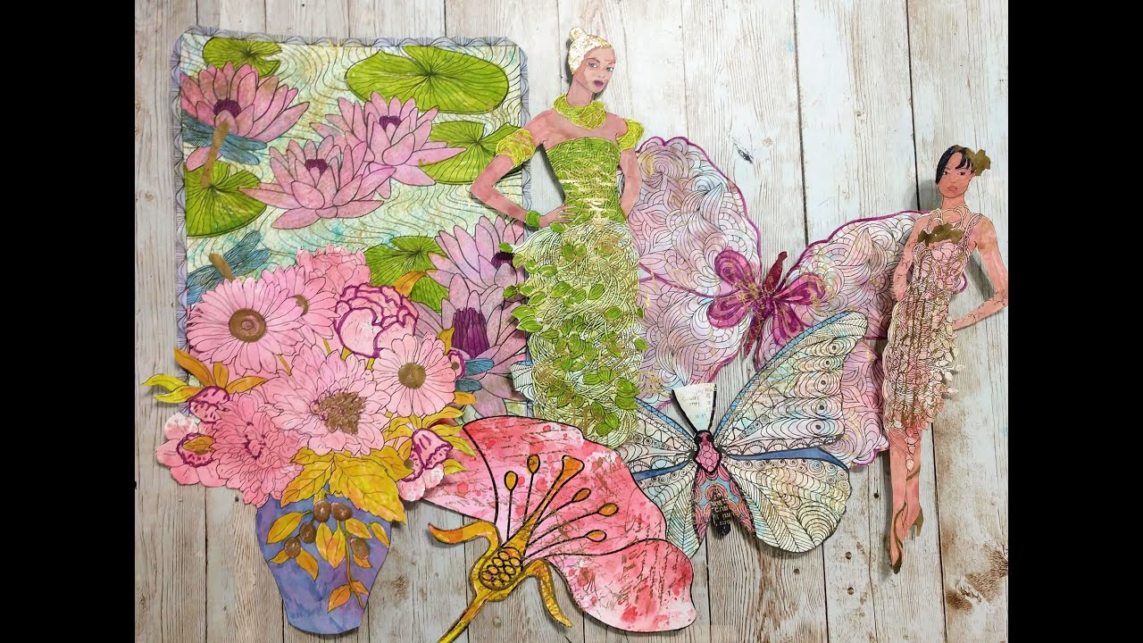 Using Coloring Pages to Make Ephemera - YouTube