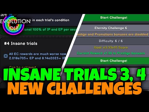 Insane Trials 3,4 & New Eternity Challenges Guide // REVOLUTION IDLE
