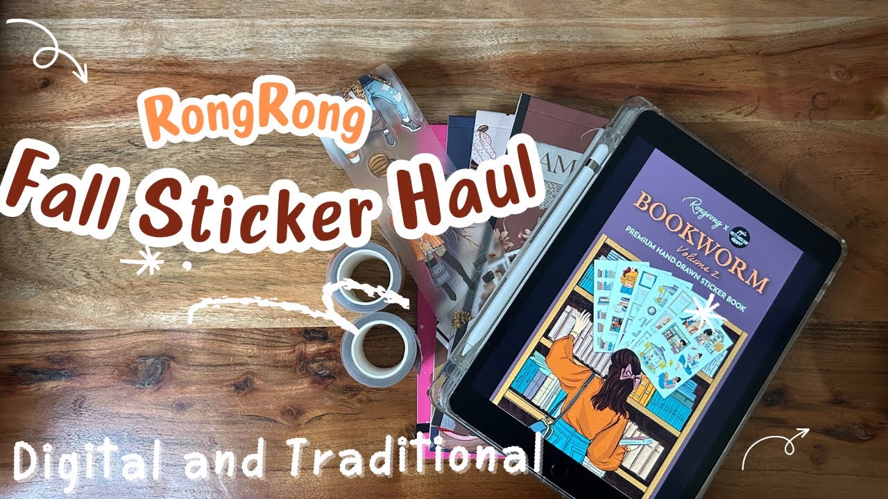 RongRong Fall Sticker Haul, Digital and Traditional Stickers - YouTube