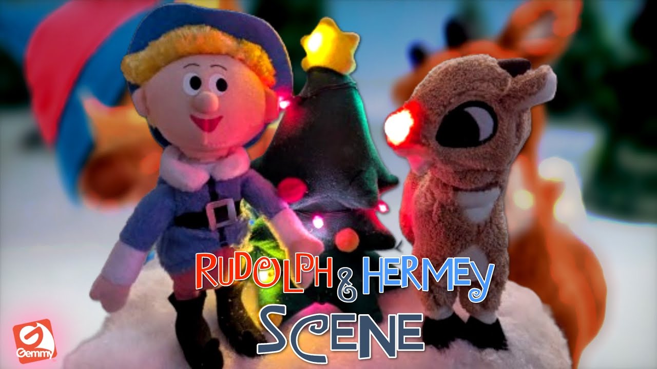 Gemmy Rudolph And Hermey Animated Scene - YouTube