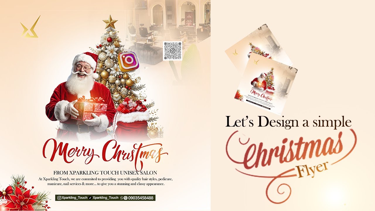CHRISTMAS FLYER DESIGN WITH PHOTOSHOP: How to design a Simple Christmas ...