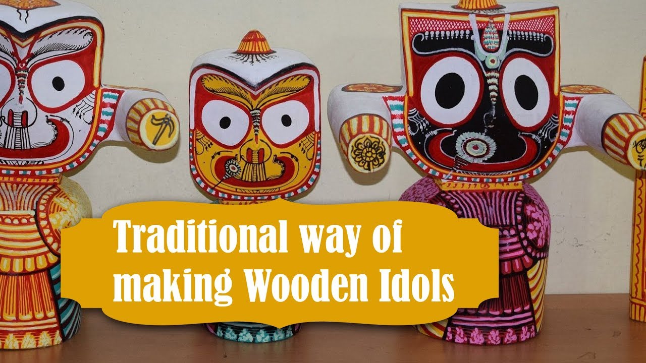 Traditional way of making Wooden Idols - YouTube