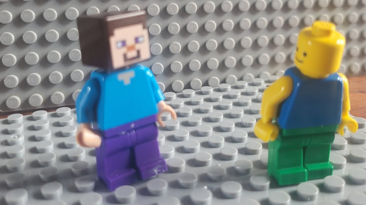 Lego Minecraft vs Roblox fight scene - YouTube