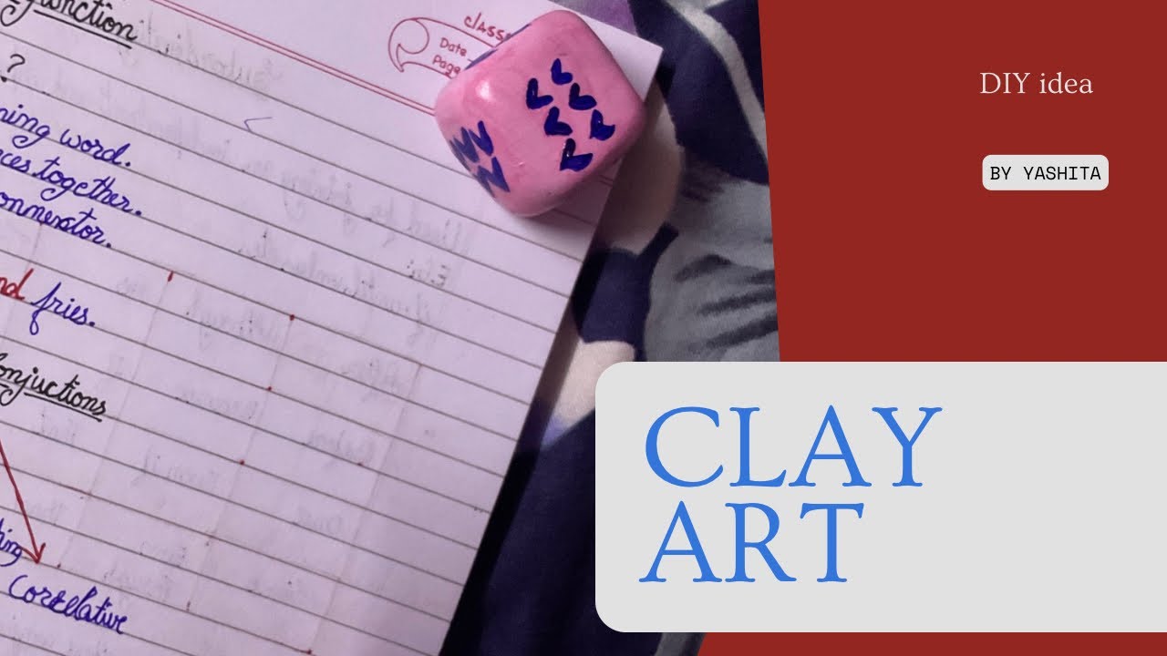 DIY dice using clay | clay art | aesthetic dice | @yashitachauhan Art ...