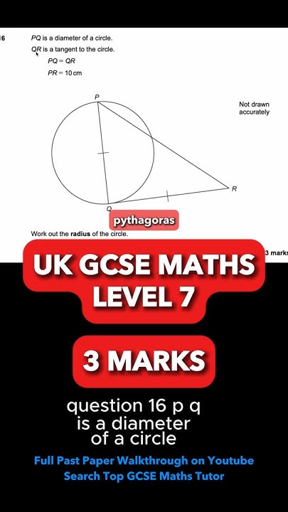 GCSE Tricky Maths Challenge Made Easy: Radius of a Circle with Pythagoras in UNDER 60 SECONDS! 🕒 ...
