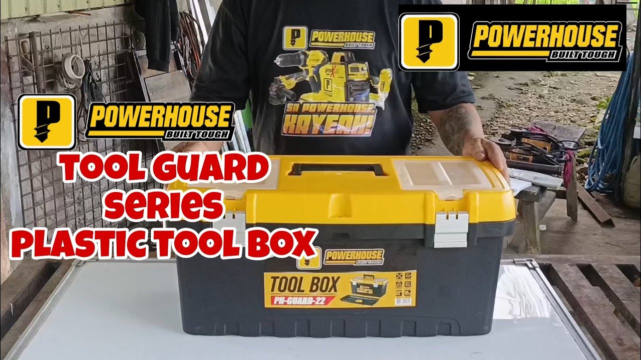 powerhouse tool guard series plastic tool box - YouTube