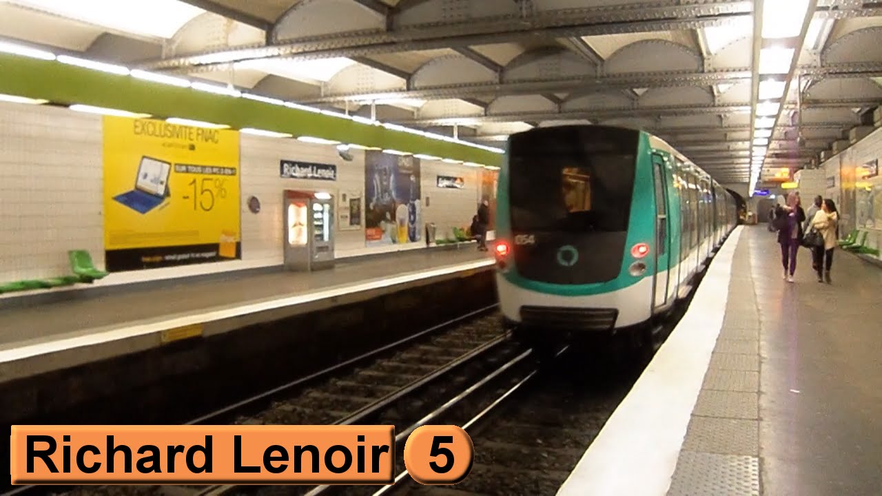 Richard Lenoir | Ligne 5 : Métro de Paris ( RATP MF01 ) [2015] - YouTube