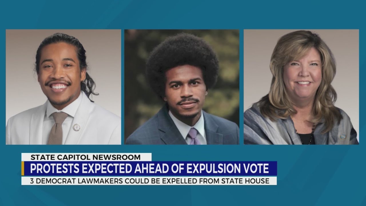 Protests expected ahead of expulsion vote for three TN Democrats - YouTube