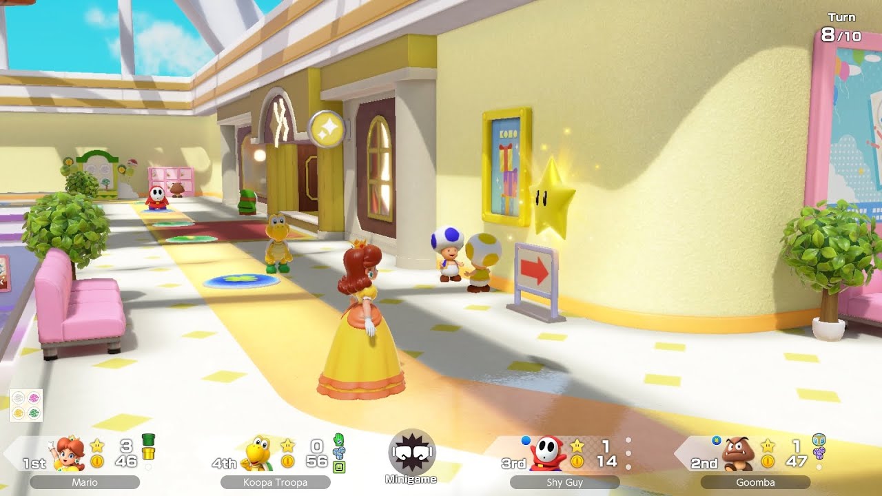 Super Mario Party Jamboree #193 Rainbow Galleria Daisy vs Goomba vs ...