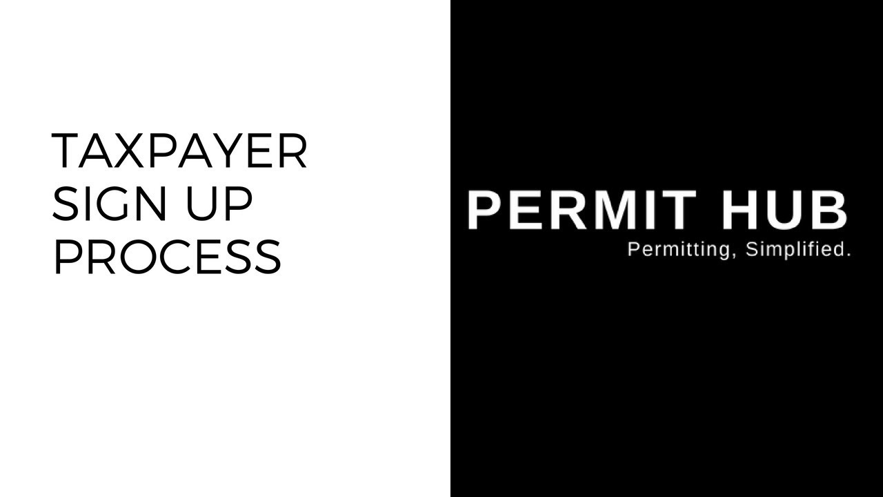 Permit Hub - Taxpayer account sign up process - YouTube