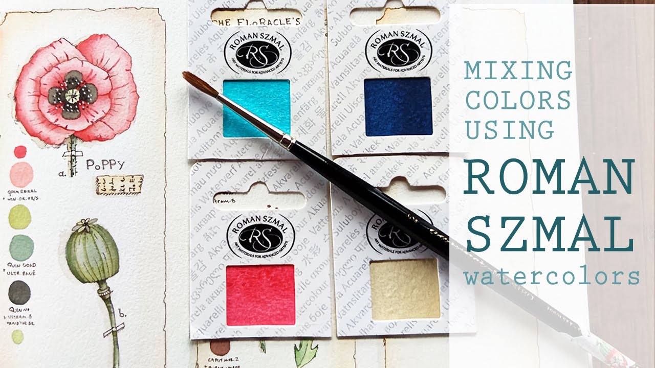 Mixing session using Roman Szmal watercolors - YouTube