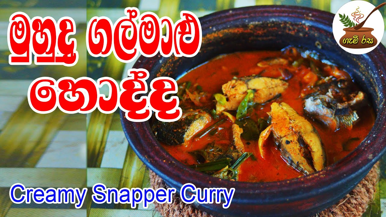 මුහුදු ගල්මාළු හොද්ද [මිල අඩු ගුණ වැඩි ] Creamy Snapper Curry [Gal Malu ...