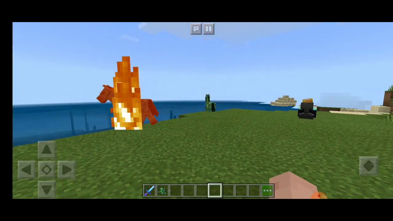 Fire sword in Minecraft - YouTube