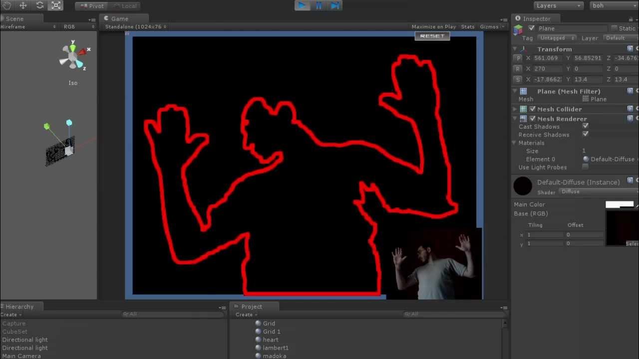 Unity3d - Contours finding and Background removal [openCv] - YouTube