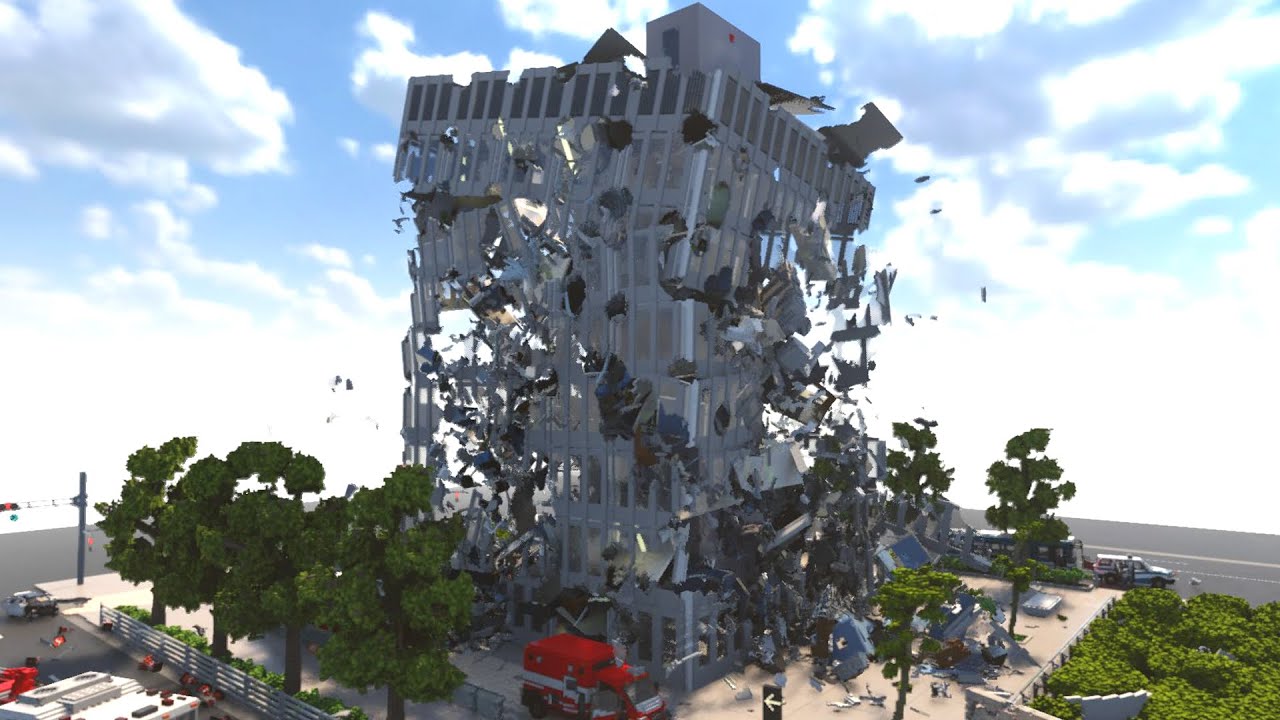 Realistic Earthquake Destroys Buildings Teardown - YouTube