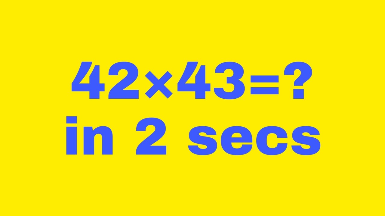 Multiplication short cut |any two numbers| short cut of two numbers ...