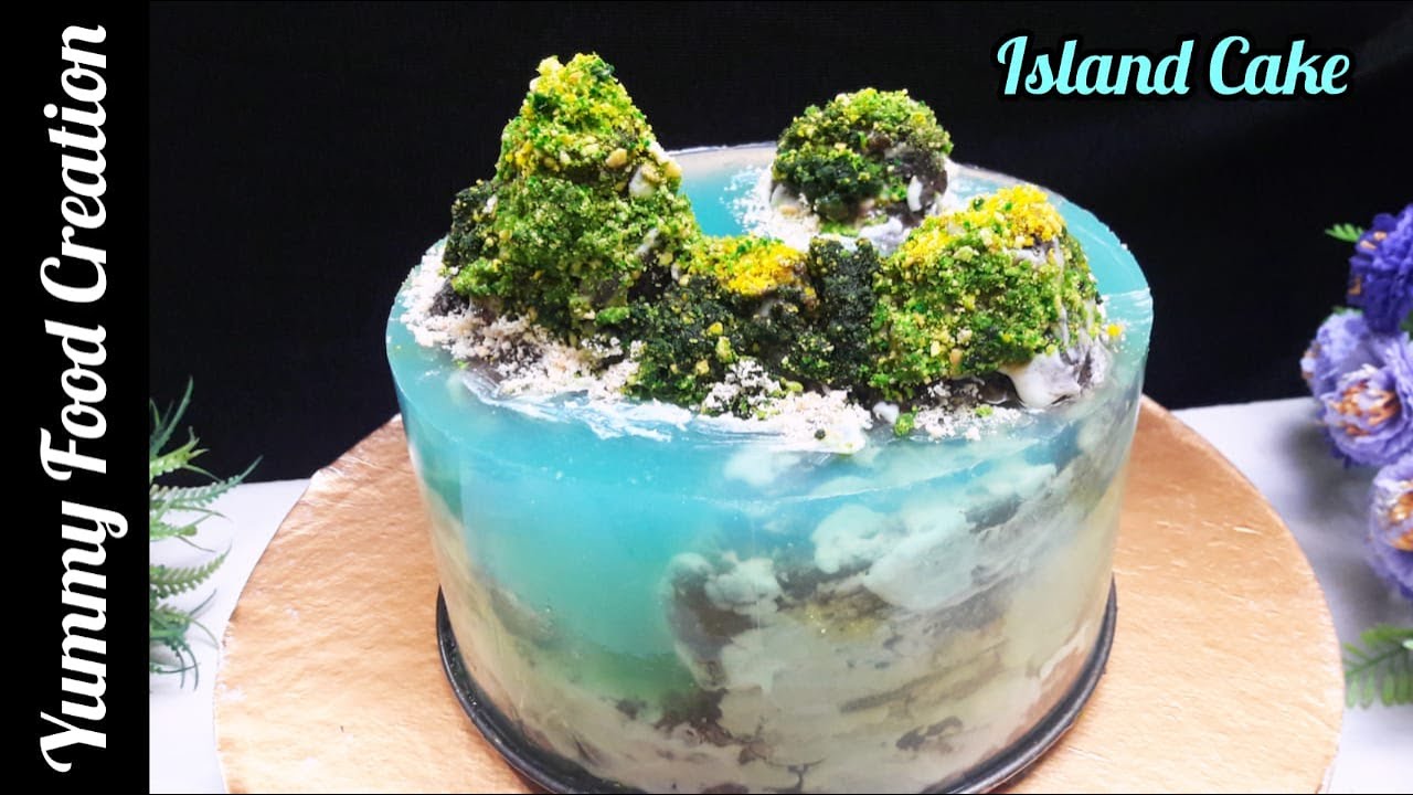 Island Cake Tutorial(Step by Step)||Viral Cake Trend 2020||আইল্যান্ড ...