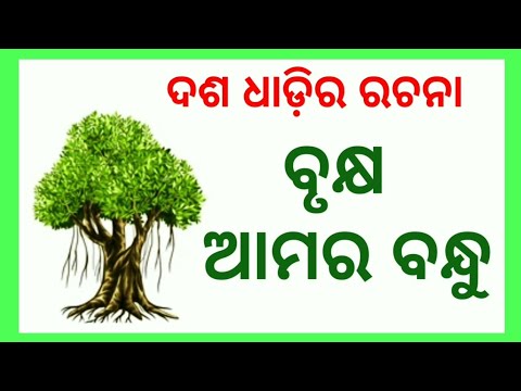 Ten Lines Essay । ବୃକ୍ଷ ଆମର ବନ୍ଧୁ Importance of trees in our life - YouTube