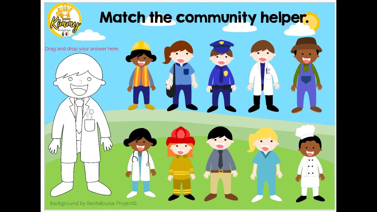 Boom Cards Community Helper Match and Name - YouTube