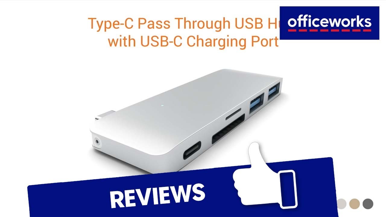 Satechi USB-C Passthrough Hub - YouTube