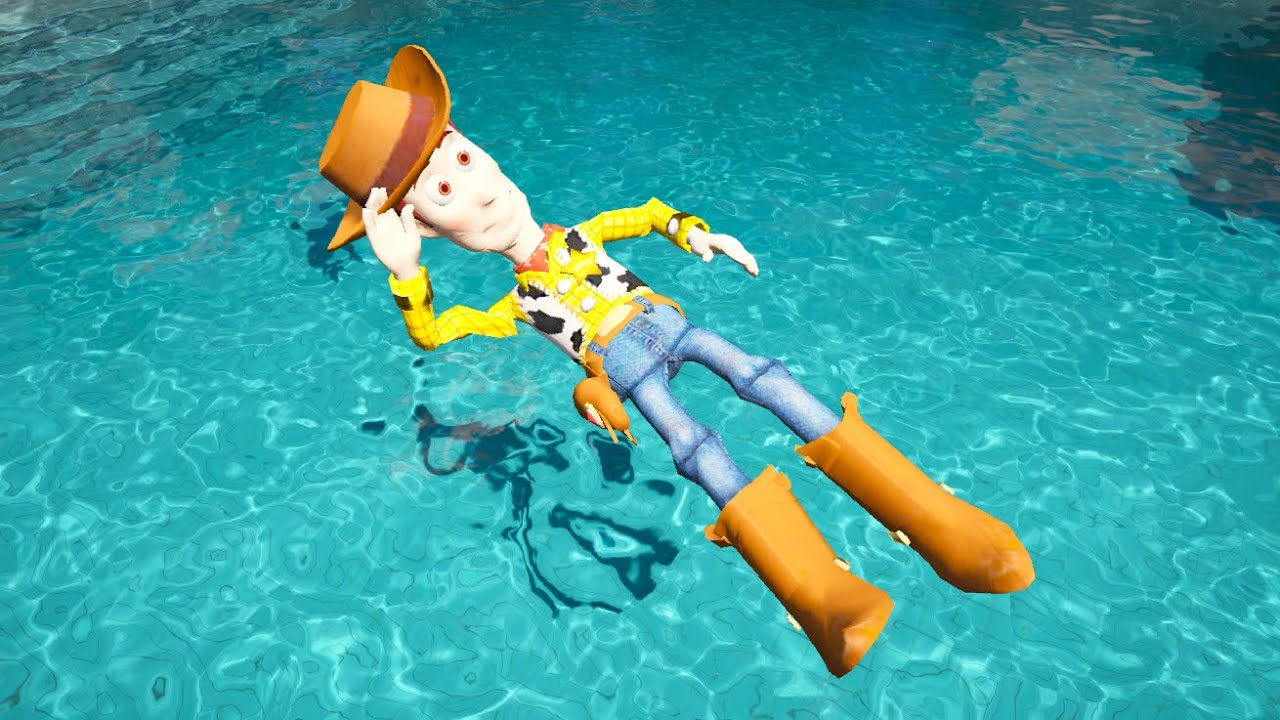 GTA 5 Water Ragdolls WOODY | Jumper/Falls vol.62 (Euphoria physics ...