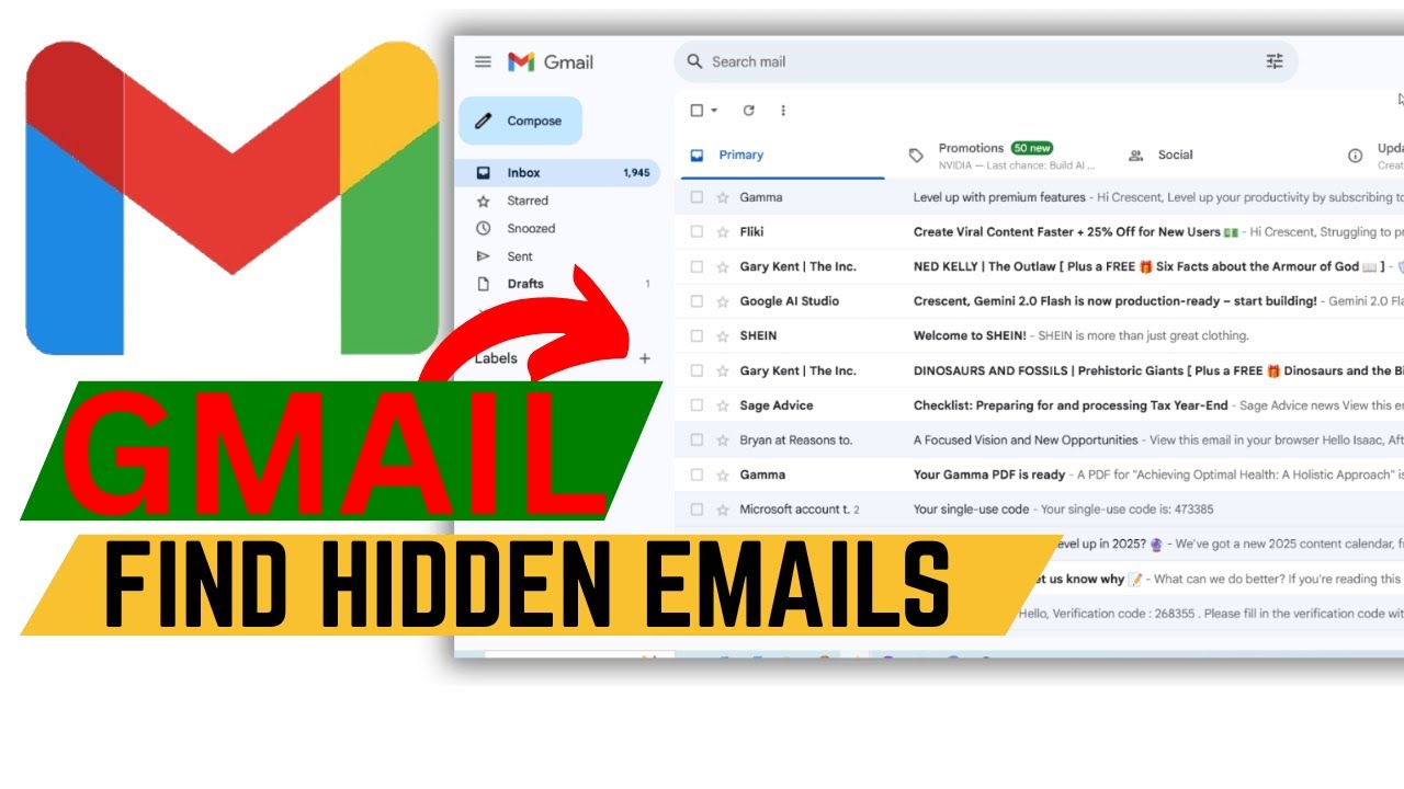 How To Find Hidden Emails In Gmail Account - YouTube